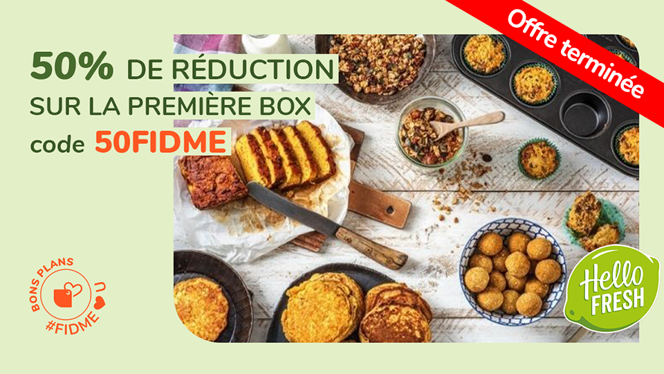 Hello Fresh : 50% de réduction sur la première box - Fidme